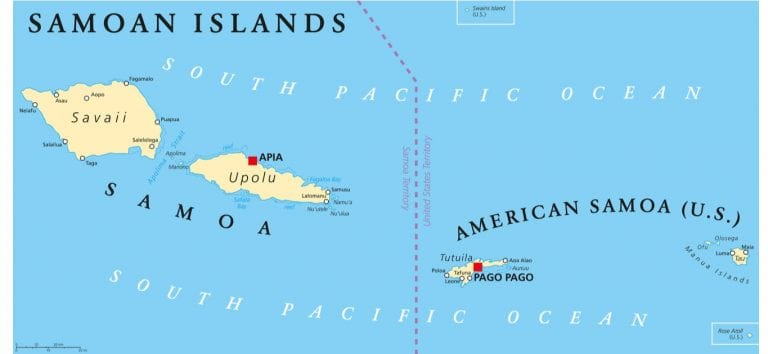 Map of Samoa | Samoa Flag Facts | Best places to visit in Samoa - Best ...