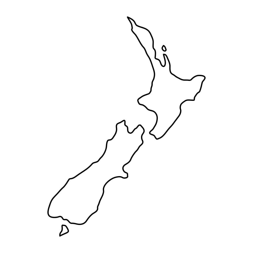 Map of New Zealand and Flag | New Zealand Cities, Outline and Wine ...