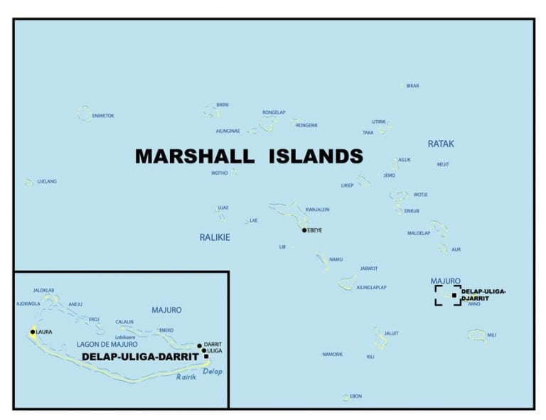 Map of Marshall Islands | Marshall Islands Flag facts | Places to visit ...
