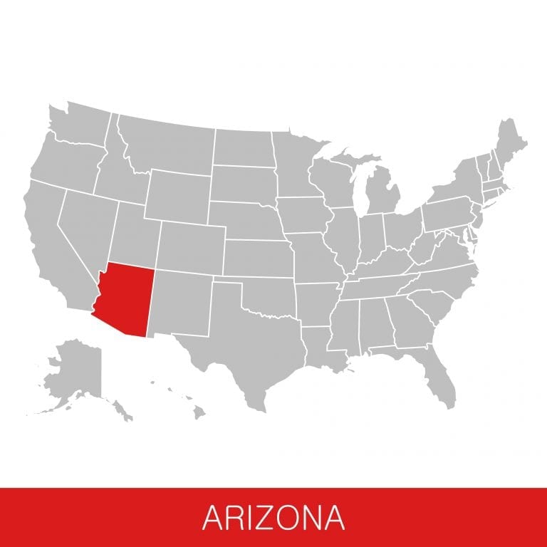 Map of Arizona and Flag | Arizona detailed, Counties and Road Maps ...