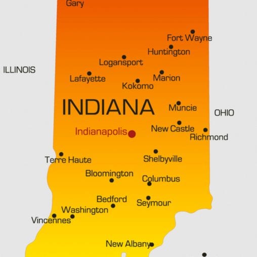Map of Indiana and Flag | Outline, Counties, Cities and Road Map - Best ...