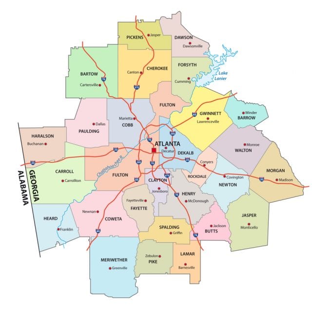 Map of Atlanta Georgia Area | What is Atlanta known for? - Best Hotels Home